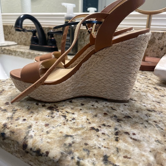 MICHAEL Michael Kors | Shoes | Michael Kors Brown Wedge Sandals | Poshmark